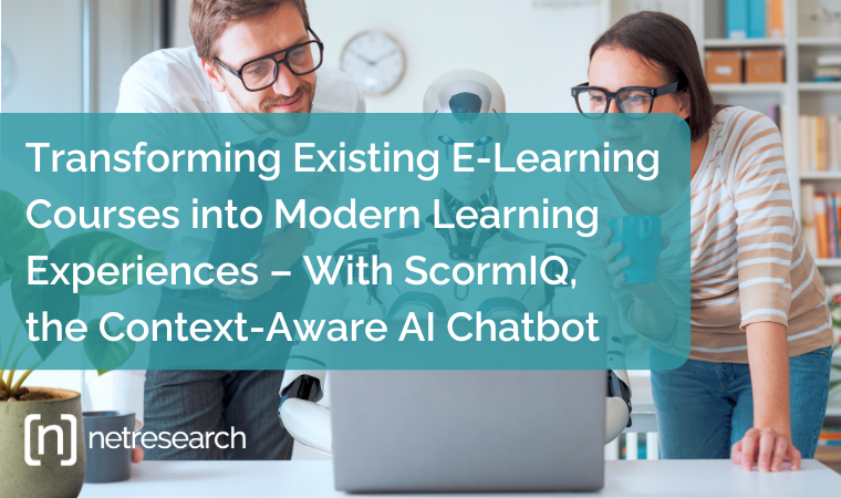 Transforming existing e-learning courses into modern learning experiences - with ScormIQ, the ...